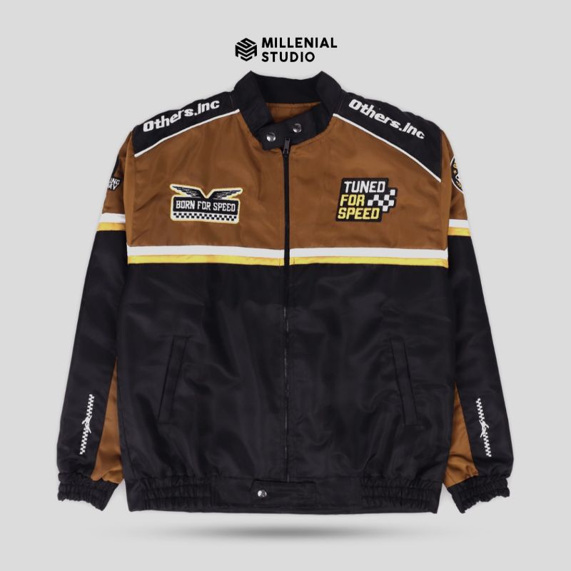 Racing JACKET TUNED SPEED | Original NASCAR BROWN FULL EMBROIDERED ...