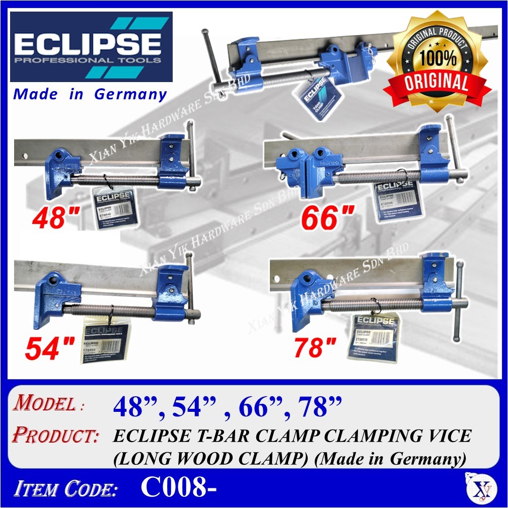 IRWIN / ECLIPSE T-BAR CLAMP CLAMPING VICE (LONG WOOD CLAMP) (Made in ...
