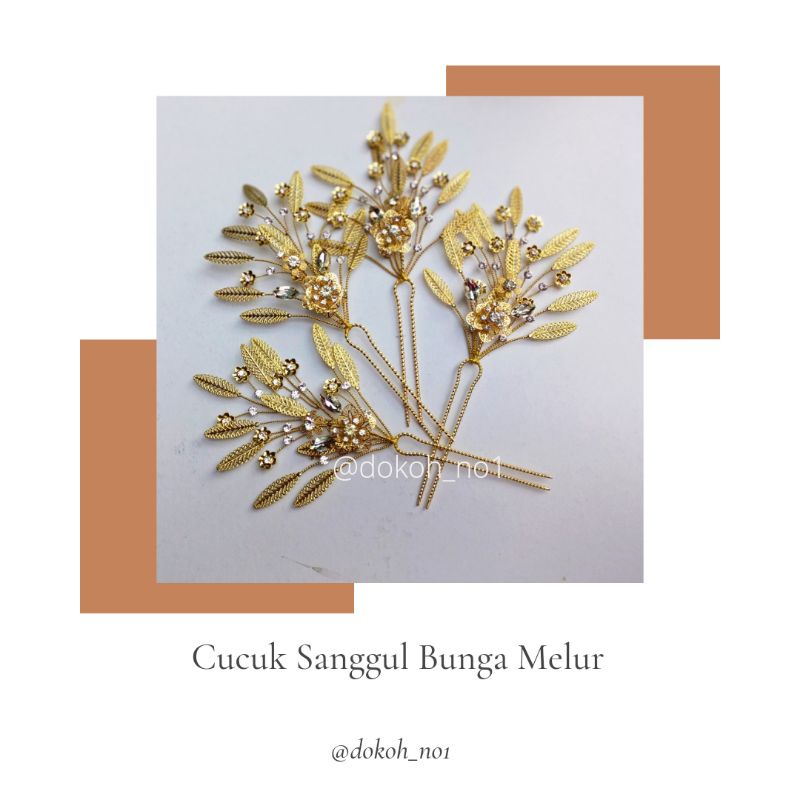 💥💥💥 Cucuk Sanggul Bunga Melur Premium . Headgears/headpieces for bridal ...