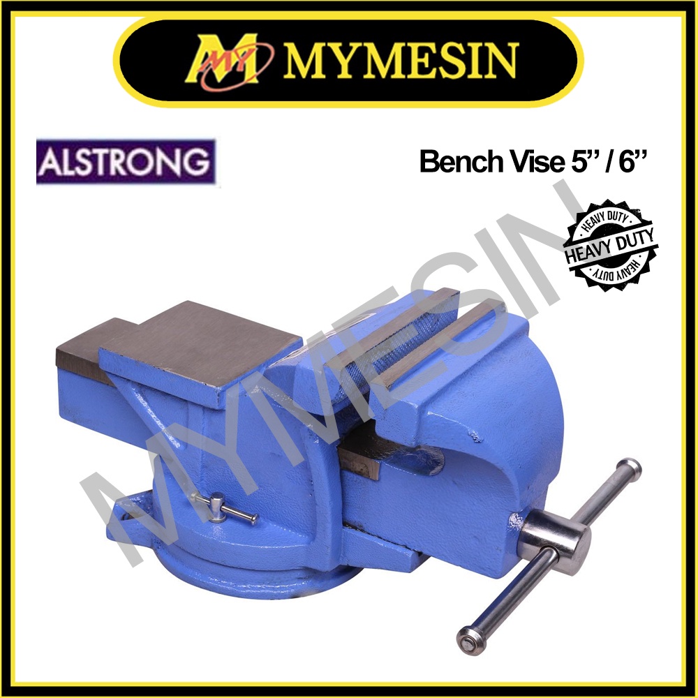 MY Alstrong Industrial Bench Vice Heavy Duty 5" / 6"Inch (No Rotate ...