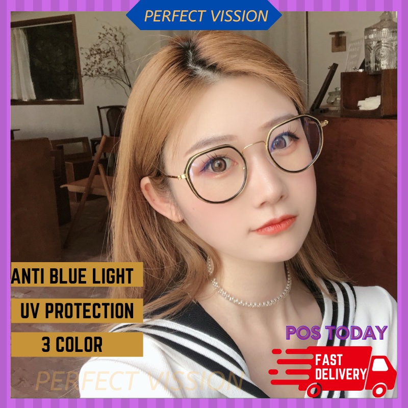 Women Lady Glasses Metal Frame Computer Reading Glasses Cermin Mata ...