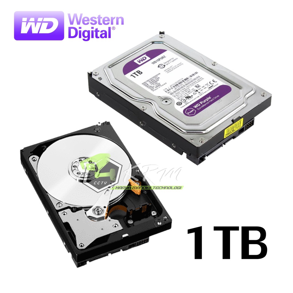 Hardisk WD PURPLE 1TB SURVEILLANCE Special CCTV DVR NVR | Shopee Malaysia