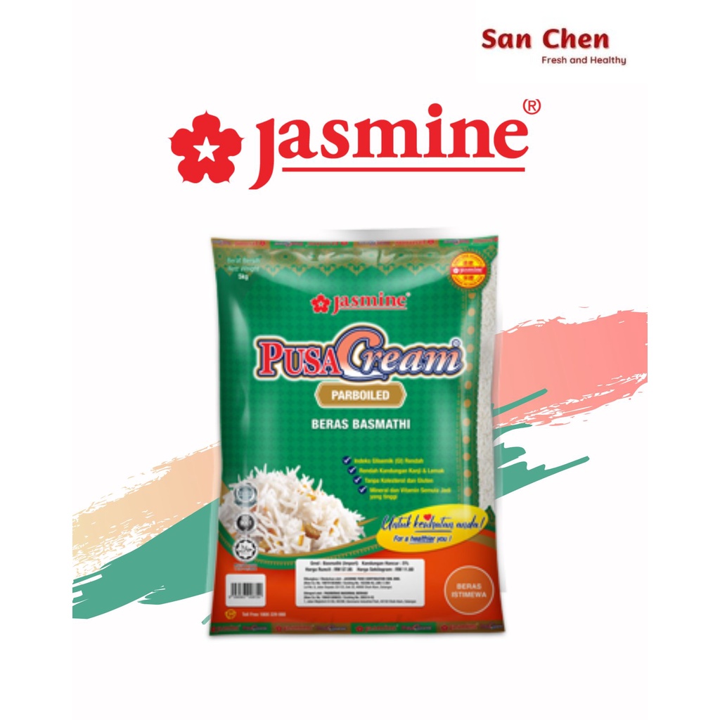 Jasmine Pusa Cream Parboiled Beras Basmathi 5kg 喜马拉雅山健康米 | Shopee Malaysia