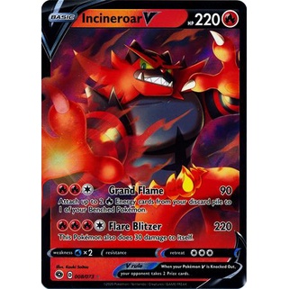 Pokemon TCG Card - Incineroar V - 008/073 - Ultra Rare | Shopee Malaysia