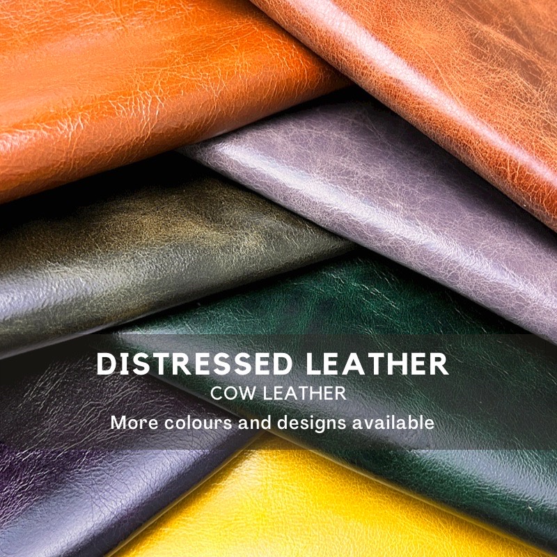 DISTRESSED Cow Leather Wax Two Tone Wrickle Effect Kulit Lembu (DIS ...