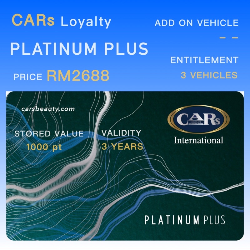 CARs PLATINUM PLUS Loyalty Card (Valid 3 Years) | Shopee Malaysia