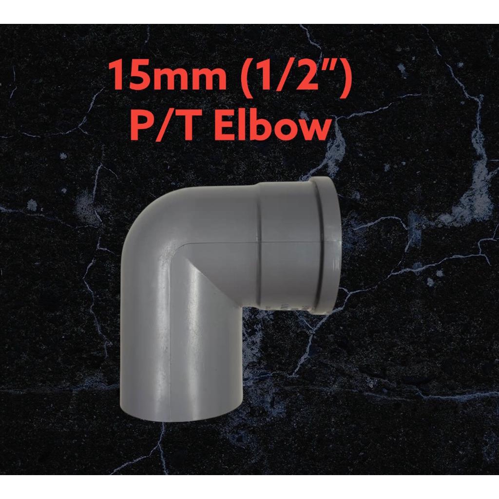 15MM (1/2") PVC Fitting / PVC Connector - Socket/Elbow/Tee - P/T Socket Elbow/Valve Socket/Plug ...