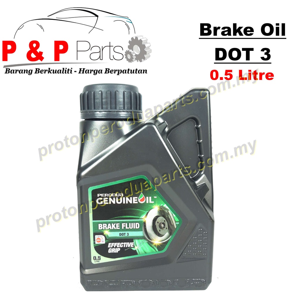 Brake Oil Dot 3 Minyak Brek Dot3 Brake Clutch Oil Fluid - 0.5 Liter ...