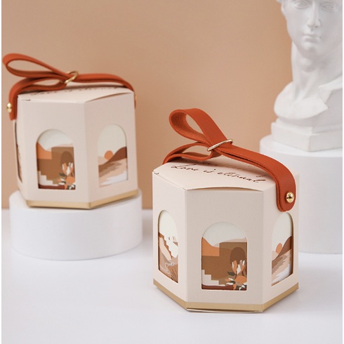 Creative 4 seasons theme gift boxes doorgift beige red green blue gift ...