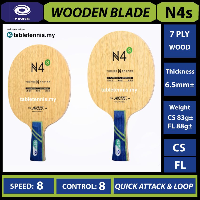 Yinhe Blade Yinhe N-4s N4s Table Tennis Wooden Blade Wood Racket Paddle ...