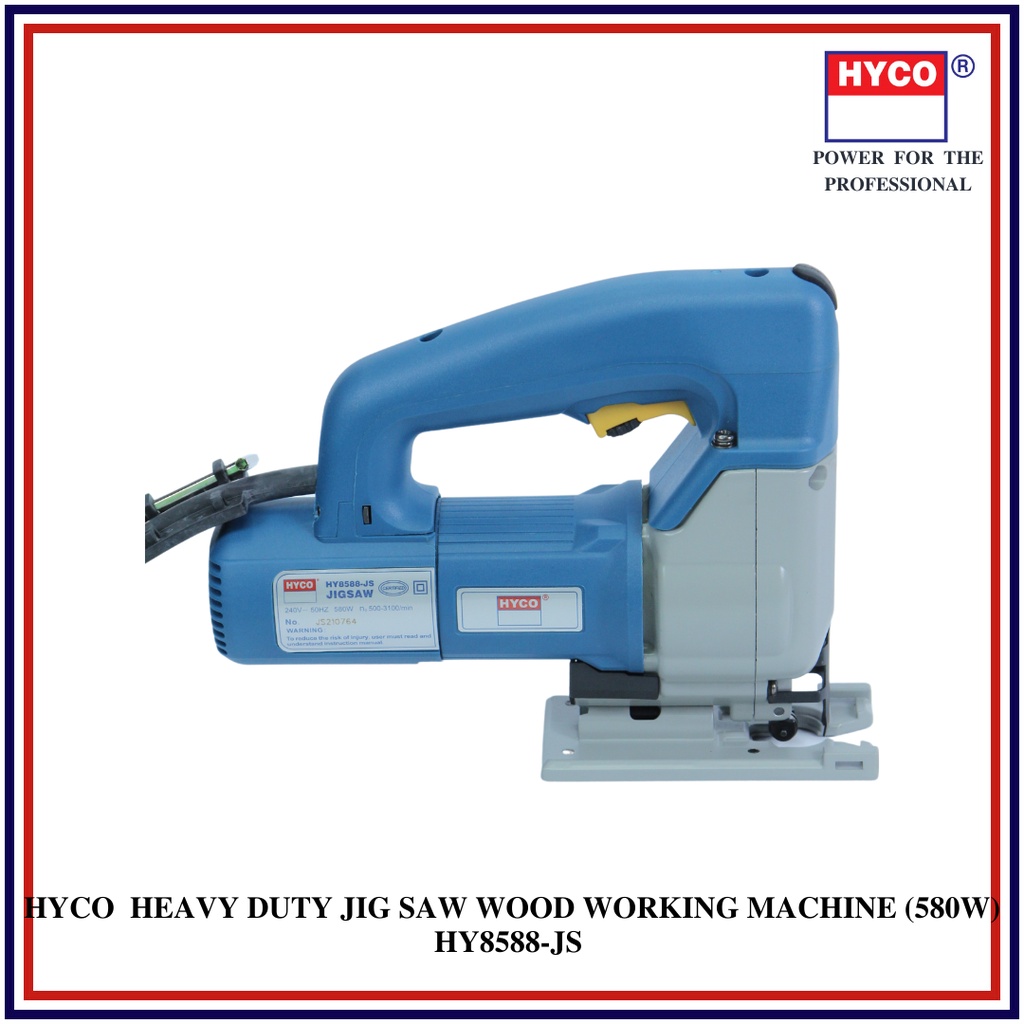 HYCO HY8588-JS Heavy Duty Jig Saw Wood working Machine (580W) | Shopee ...