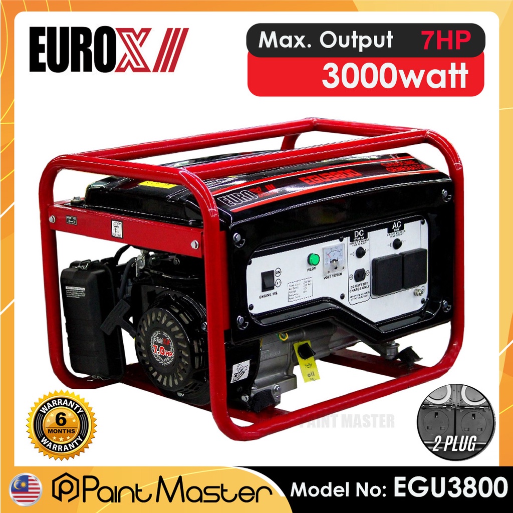 Eurox Europower 2.2KW EGU2500 Gasoline Generator Petrol Genset EGU3800 Portable Generator ...