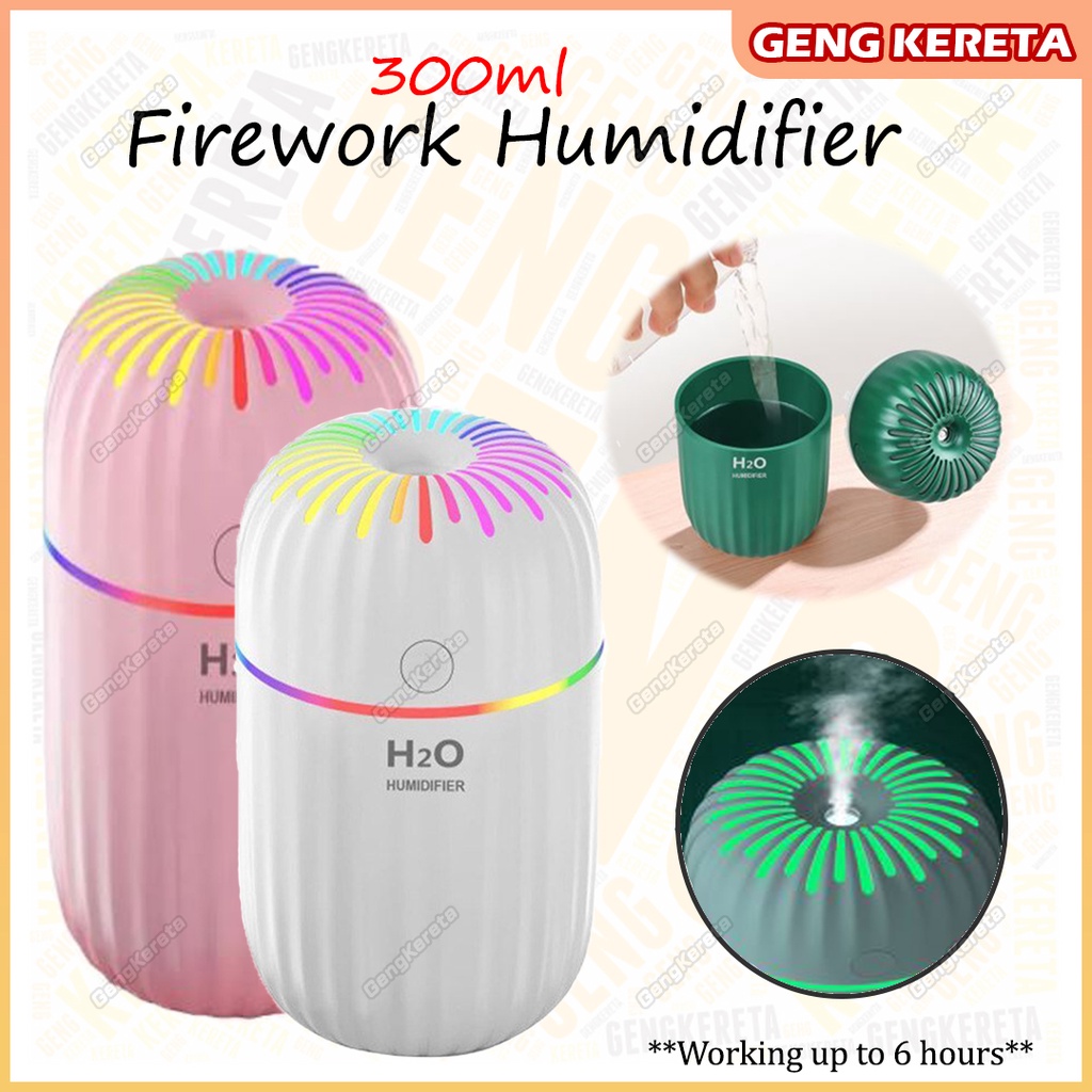 3 in 1 Firework Humidifier Colourful LED Spraying Sprayer Mute Light ...