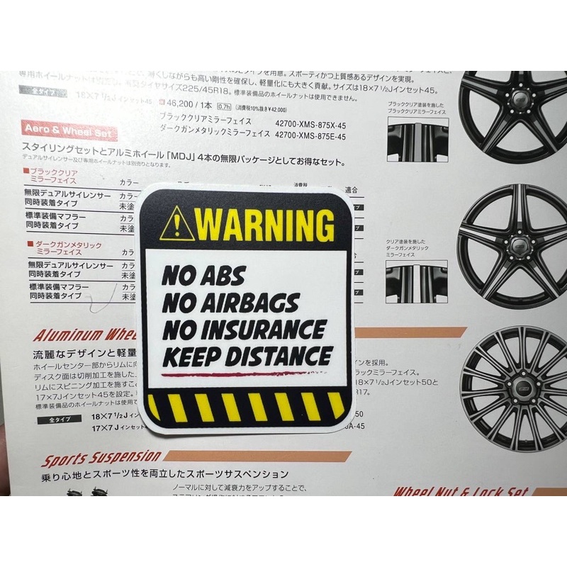 Warning sticker no airbag | Shopee Malaysia