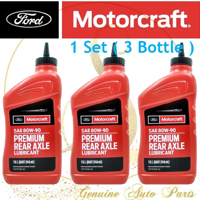 (100% ORIGINAL) FORD 1 SET 3 BOTTLE 80W90 946ML PREMIUM FRONT ...
