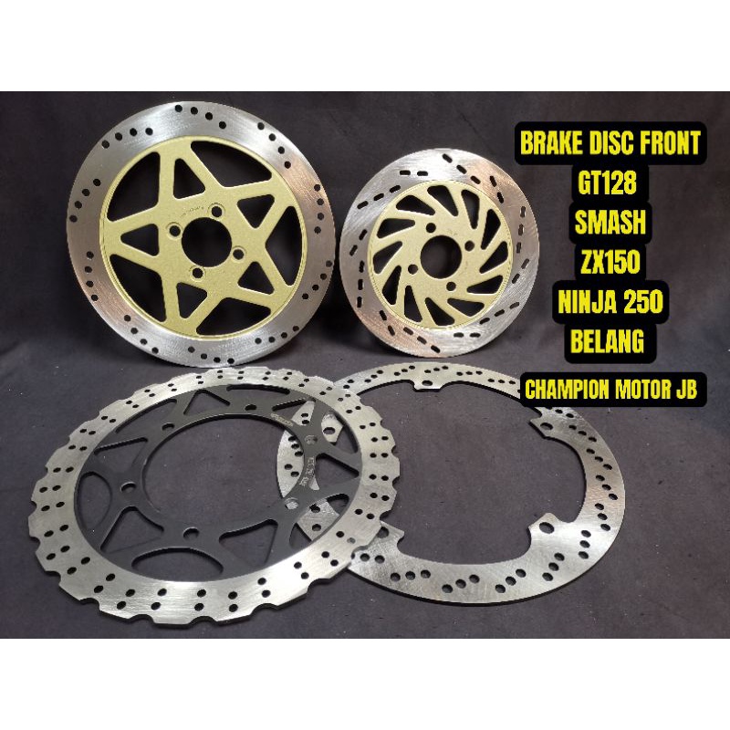 BRAKE DISC PLATE BELANG ZX150 NINJA 250 SMASH GT128 DISC PLATE BRAKE ...