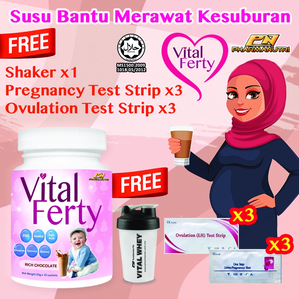 Vital Ferty Susu Ikhtiar Hamil 15 Sachet | Maternity | Mengandung | Mamom Hope Enerjax Efferty ...