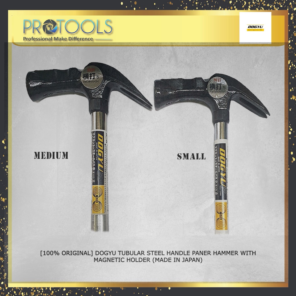 [100% ORIGINAL] DOGYU TUBULAR STEEL HANDLE PANER HAMMER WITH MAGNETIC ...