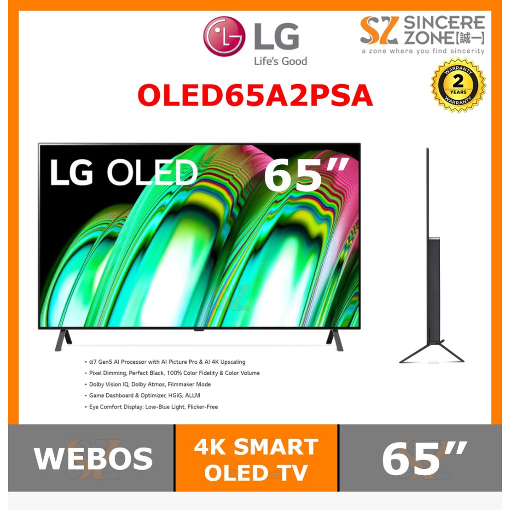 LG OLED65A2PSA 65 Inch A2 Series 4K Smart SELF-LIT OLED TV with AI ThinQ® (2022) | Shopee Malaysia