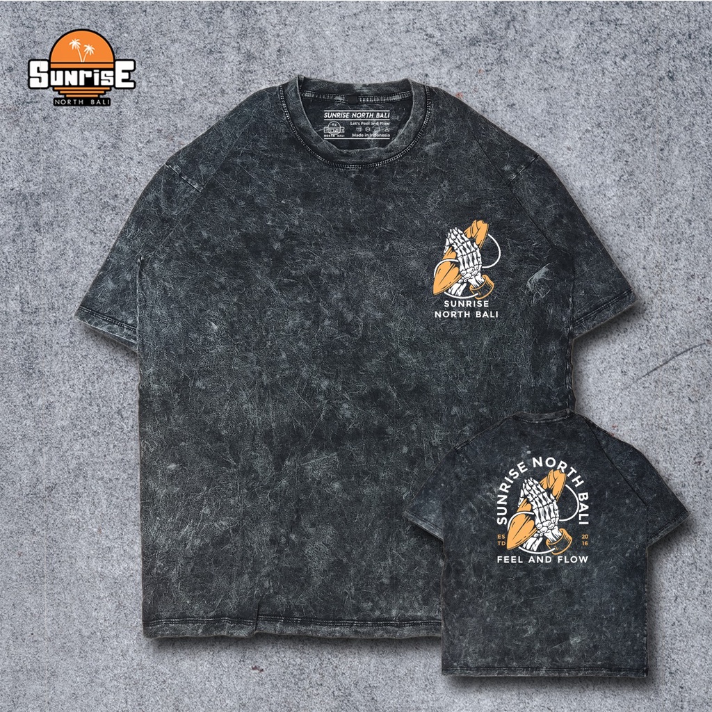 Oversized Washing Acid Wash / Sand Wash Washed Unisex T-shirt 12 "Pray ...