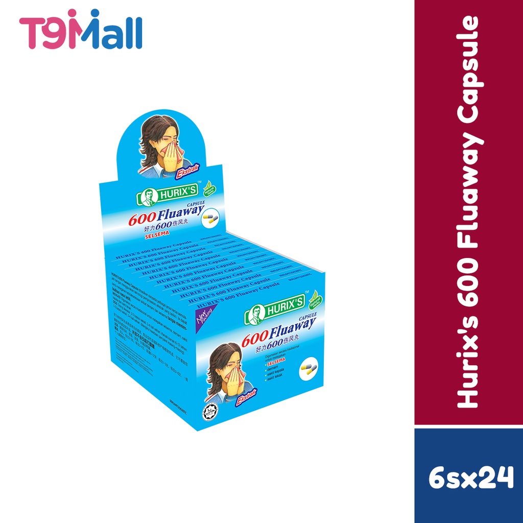 Hurix's 600 Fluaway Capsule 6's x 24 好力600伤风丸 | Shopee Malaysia