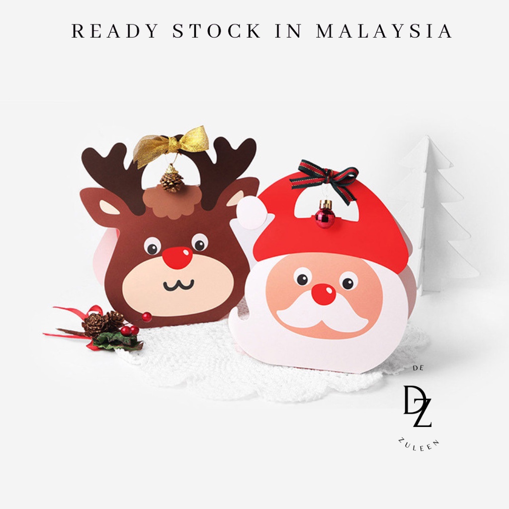 【READY STOCK】Christmas Gift Box ELK Paper Bag Candy Box Creative ...