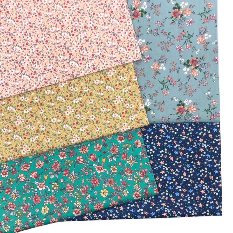 Kain Comb Cotton Corak Bunga Kecil (Bidang 60”) / Small Flower Design ...