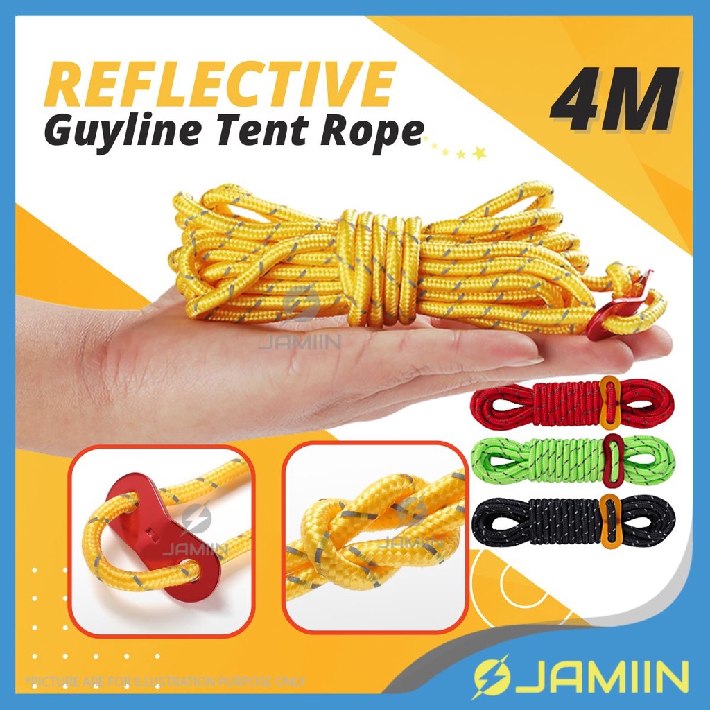 4METER Tali Khemah THICK Reflective Rope Camping Equipment Camping Rope ...