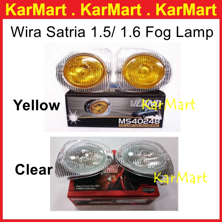 Proton Wira 1.6 1.8 Fog lamp Fog light Foglamp Spotlight White Yellow ...