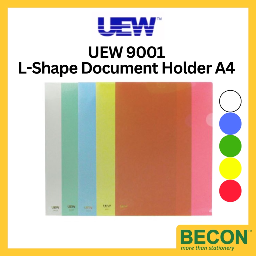 UEW 9001 L Shape Document Holder A4 [Transparent] [Colour] | Shopee ...