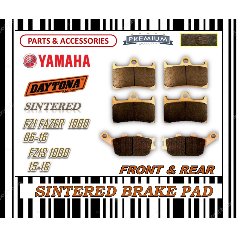 FZ1 FAZER 1000 05-16 FZ1S 1000 15-16 YAMAHA BRAKE PADS SET FR0NT & REAR ...