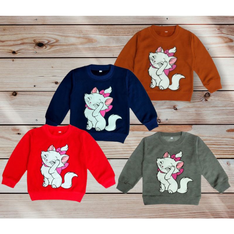 Cat Sweater, Cute And Cute Cat Pattern Children's Sweater | Shopee Malaysia