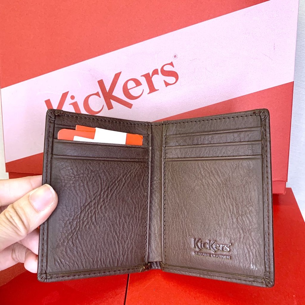 Kickers Card Holder Small Purse Mini Wallet Original Genuine Leather ...