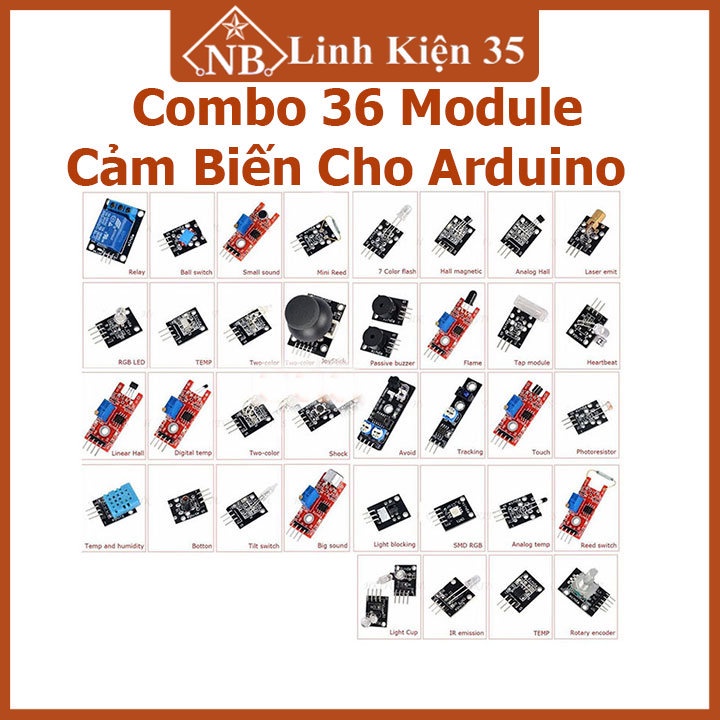 Product set of 36 sensor modules for Arduino | Shopee Malaysia