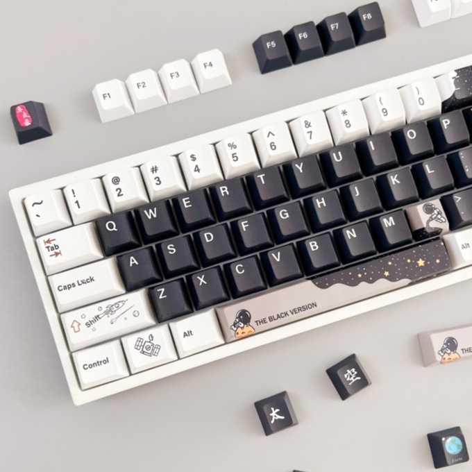 Children's Fun Series Little Astronaut Keycap 143Key Full Set PBT ...