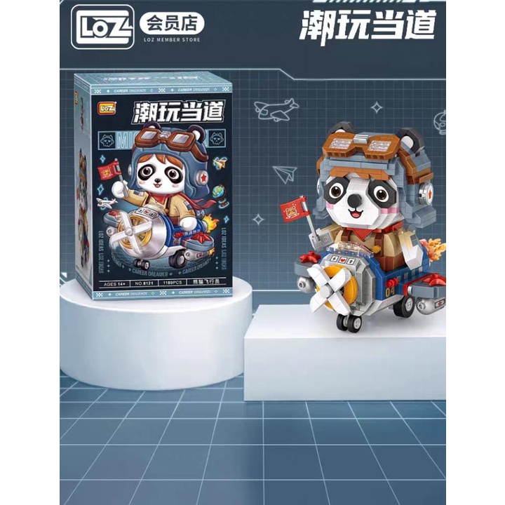 LOZ MINI BLOCK : PILOT PANDA (8121-L) | Shopee Malaysia