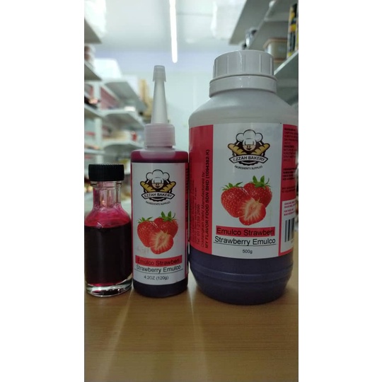 Strawberry Emulco 25gm | 120gm | 500gm My Flavor Brand | Shopee Malaysia