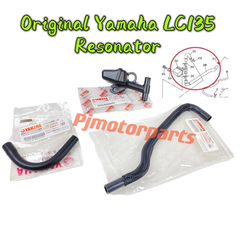 LC135 V1-V7 LC 135 New (100% Original Yamaha) Resonator Tank & Hose ...