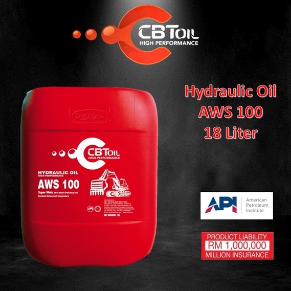 CBT OIL - AWS100 18L Hydraulic Oil High Performance Super Moly Anti ...