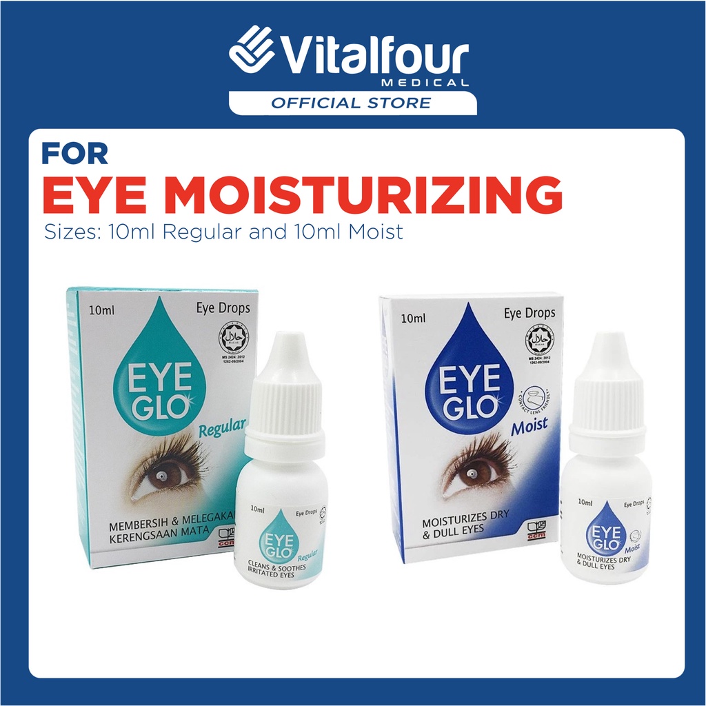 Eye Glo Eye Drops Regular & Moist (10ml) | Shopee Malaysia