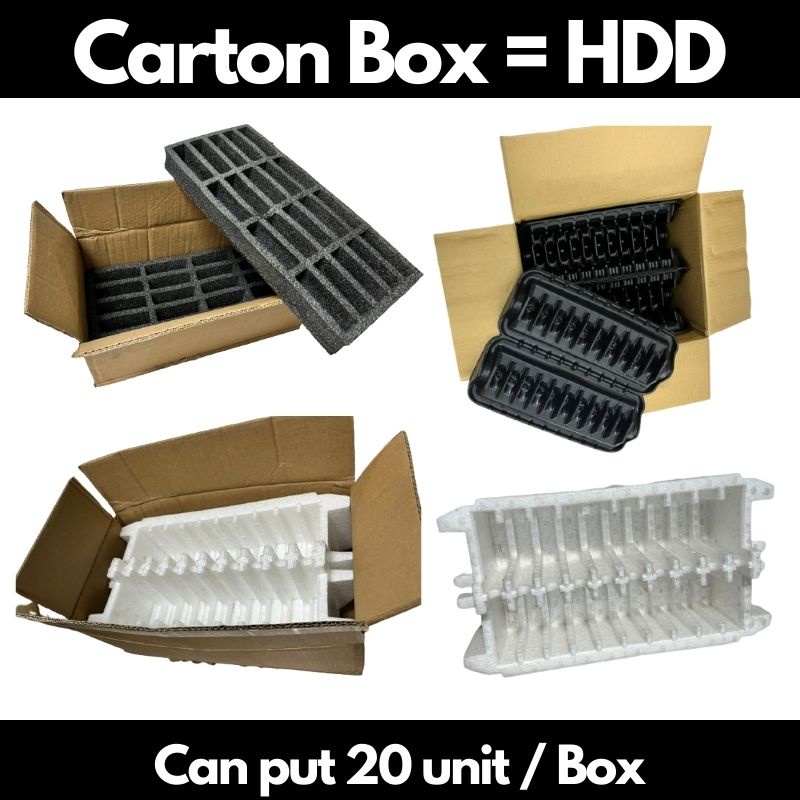 Carton Box for HDD 3.5" , Packaging Box = PE form , nice and safety for ...