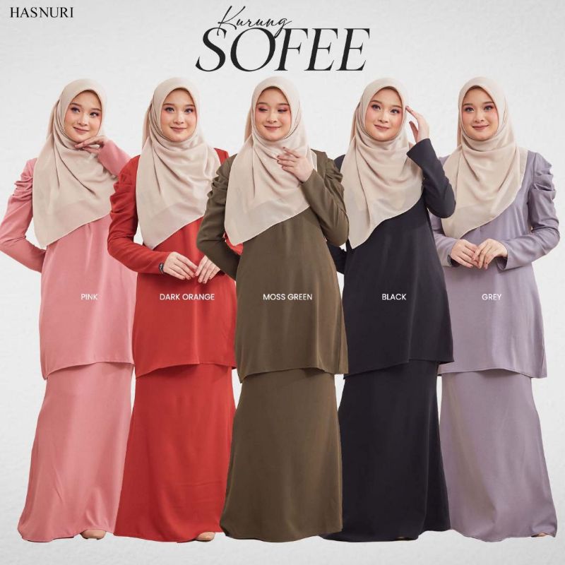 HASNURI KURUNG SOFEE , kain duyung , Rekaan khas puff shoulder sleeve ...