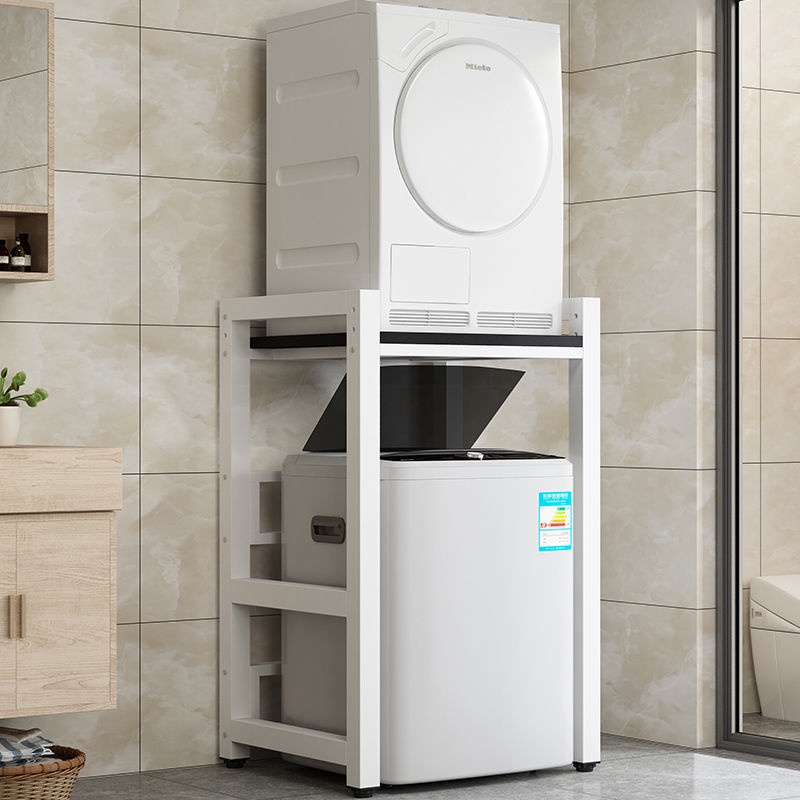 Storage Rack Roller Flip Washing Machine Upper Shelf Balcony Bilayer ...