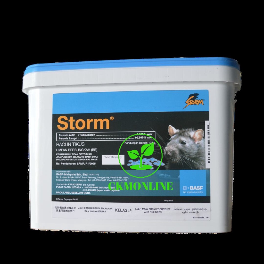 10kg Pest Control BASF Storm Rat Bait Killer Mouse Poison Racun Tikus ...