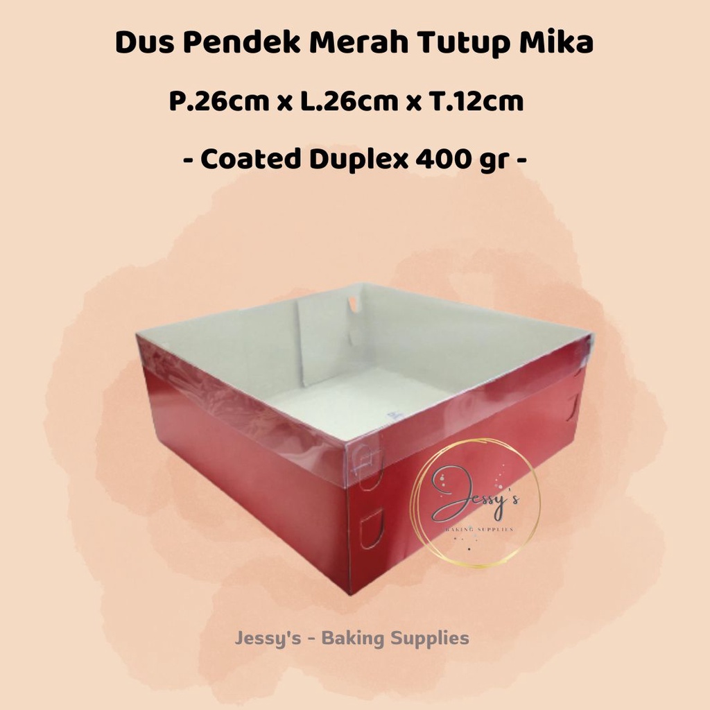 MERAH Mika Tall Red Cake Box Box 26 x 26 x 12 (Red) | Shopee Malaysia