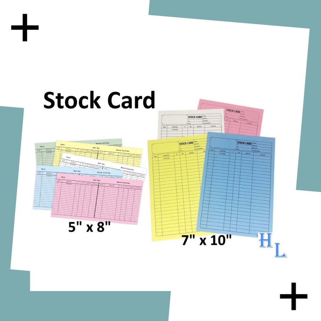 [READY STOCK] Stock Card Inventory In & Out - 5*8 (30's/pkt) / 7*10 (20 ...