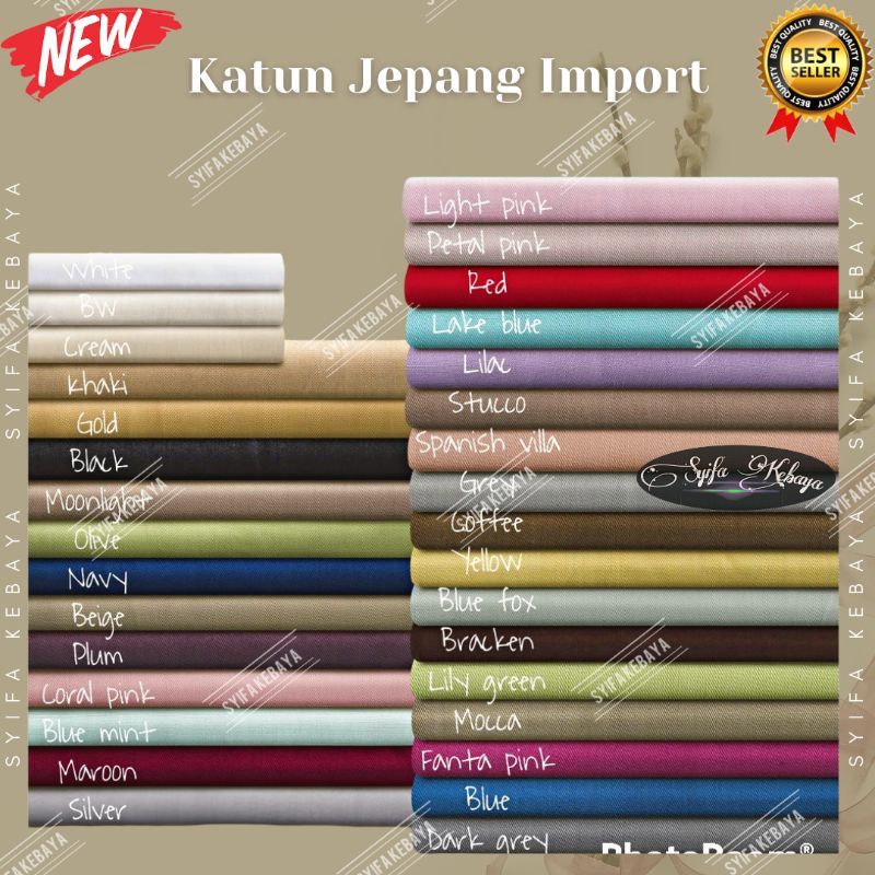 KATUN Japanese Cotton Fabric/ Premium Plain Japanese Cotton Fabric ...