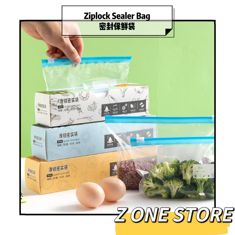 🦁 Reusable Seal Fresh Ziplock Bag Food Storage Freezer Bag Preservation ...