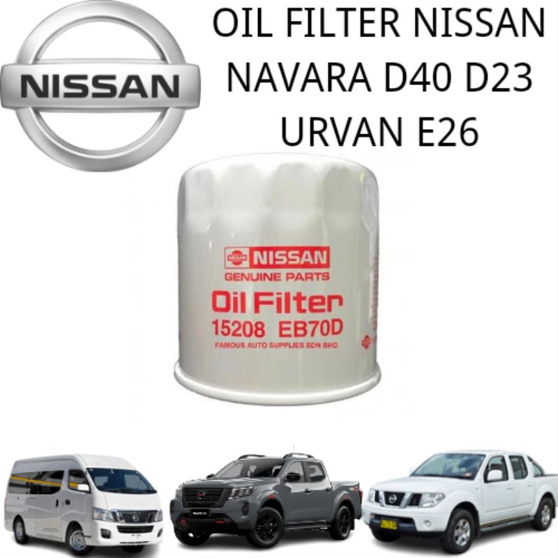 OIL FILTER NISSAN NAVARA D40 D23 URVAN E26 | Shopee Malaysia