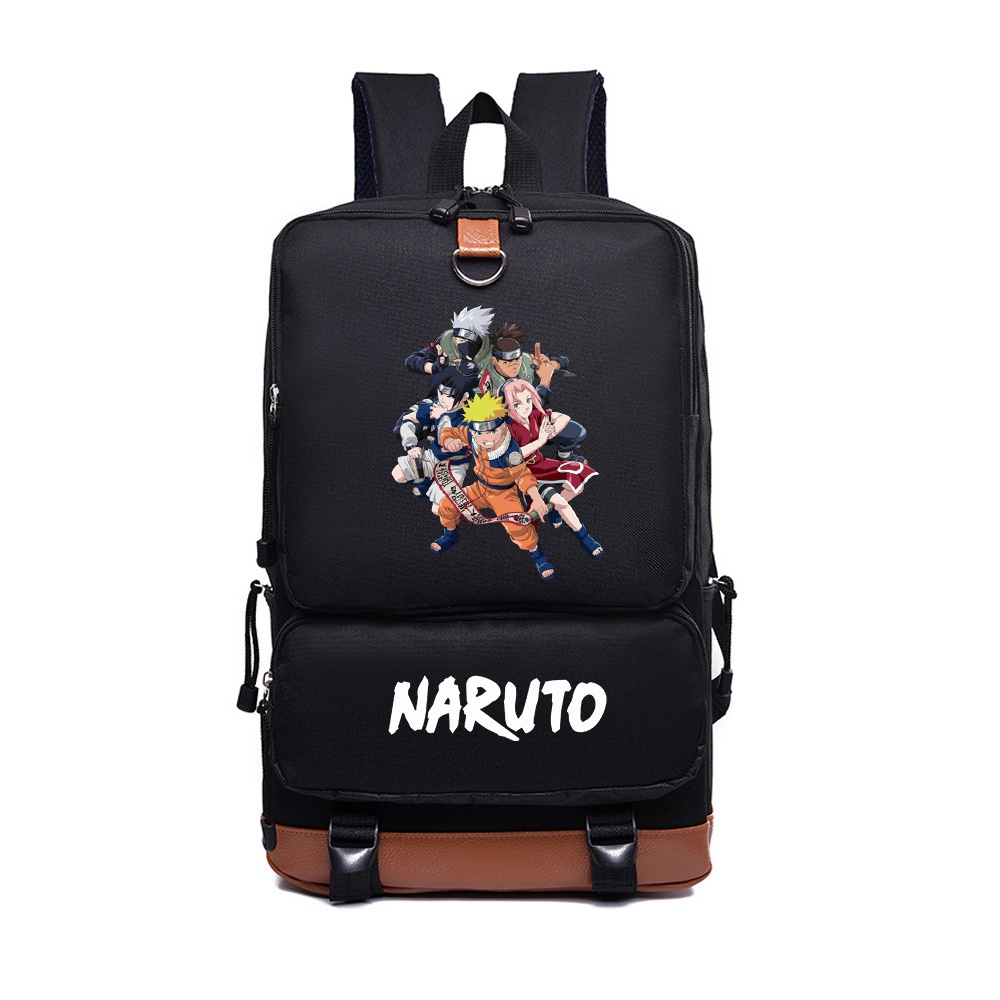 Naruto School Bag Anime Backpack Male Female Student Backpack | Shopee ...